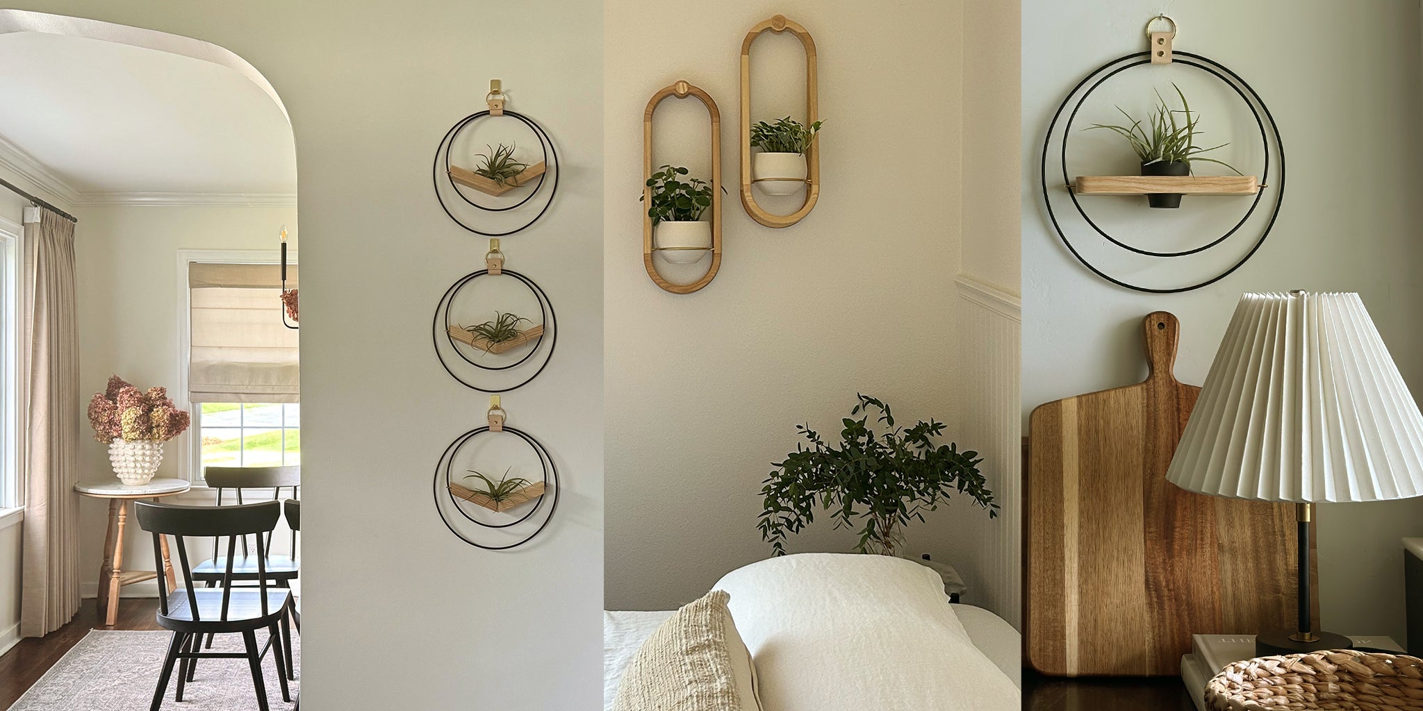 Modern Wall Hanging Planters by Braid & Wood