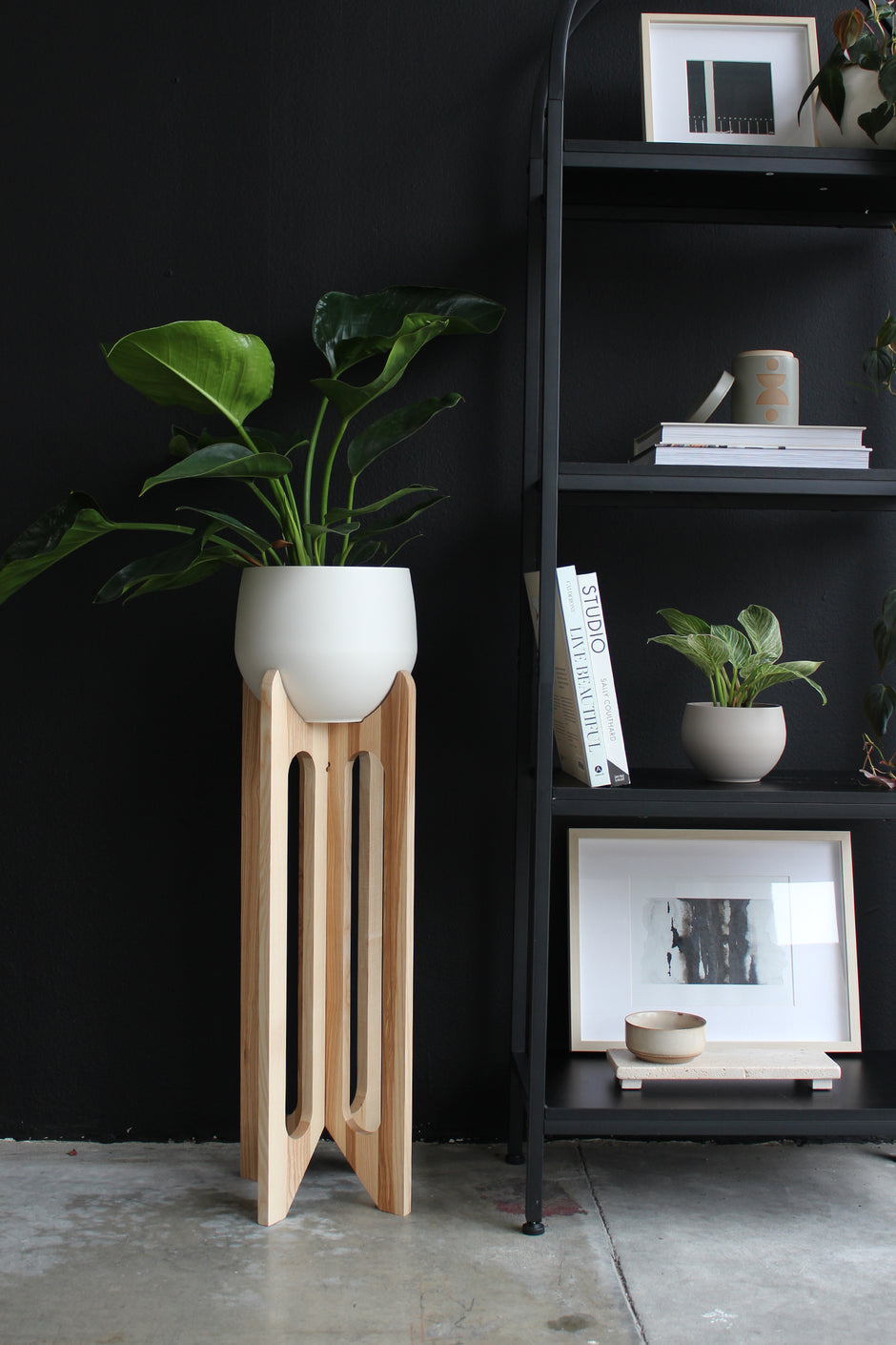 Shop Tall Modern Solid Wood Plant Stands by Braid & Wood Design Studio