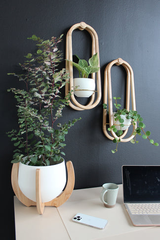 Frame Wall Planter + Pot Duo – Braid & Wood